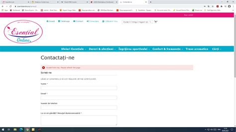 Invalid Form Key Please Refresh The Page Error On Contact Us Page