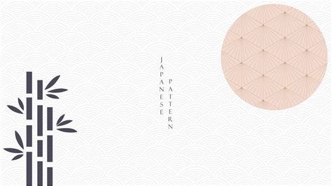 Japanese Background With Traditional Decoration Pattern Vector Oriental Banner Design With