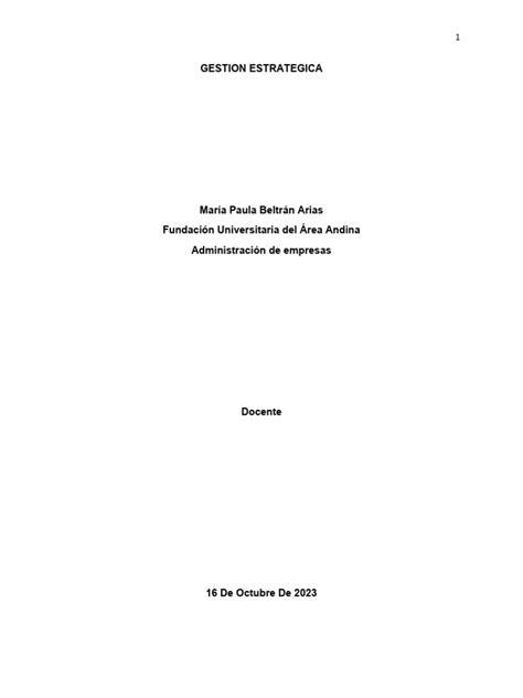 Gestion Estrategica Pdf Gestión Estratégica Business