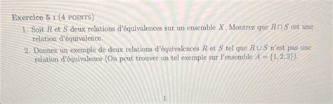 Solved Exercise POINTS Let R And S Chegg