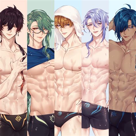 Zhongli Tartaglia Kaeya Kamisato Ayato And Baizhu Genshin Impact