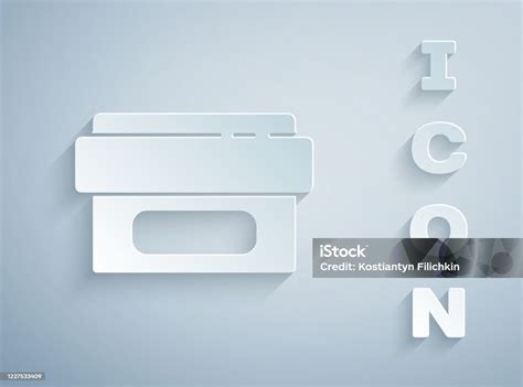 종이 컷 연고 크림 튜브 의학 아이콘 회색 배경에 격리 튜브 용기 치약 크림 기호 종이 아트 스타일입니다 벡터 일러스트레이션 3차원 형태에 대한 스톡 벡터 아트 및 기타