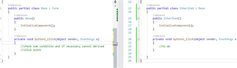 C Prevent Event From Firing In Derived Form Stack Overflow