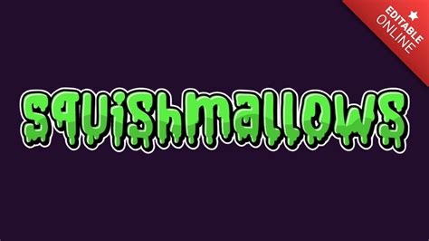 Squishmallows Halloween Inspired Slime Text Effect Generator