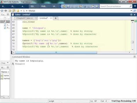 Using Fprintf For Characters In Matlab YouTube