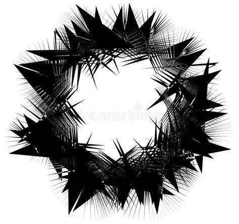 Geometric Edgy Shape Pattern Rough Edgy Geometric Textured Element Stock Vector