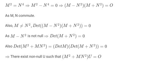 let mand nbe two 3 times 3 matrices such that mn nm further m neq n {2} and m