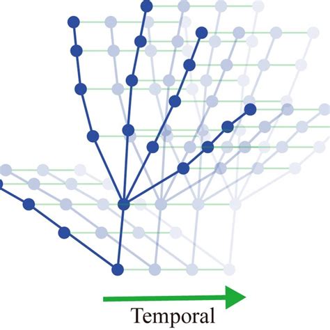 visualization of the spatial temporal graph the different shades of