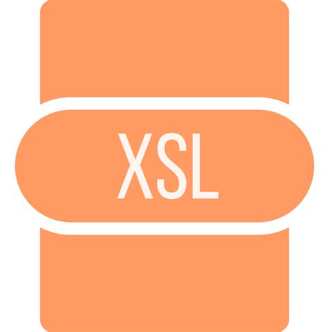 Xsl File Extension Icon Rounded And Color Fill 57325170 Png