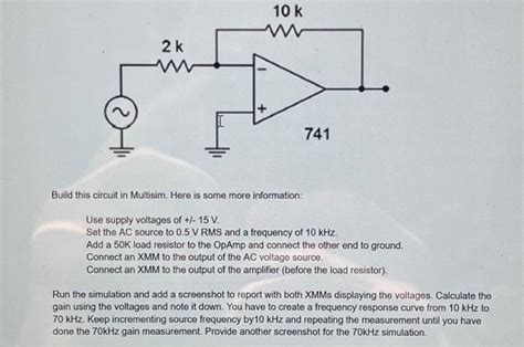 Solved Build This Circuit In Multisim Here Is Some More Chegg Com
