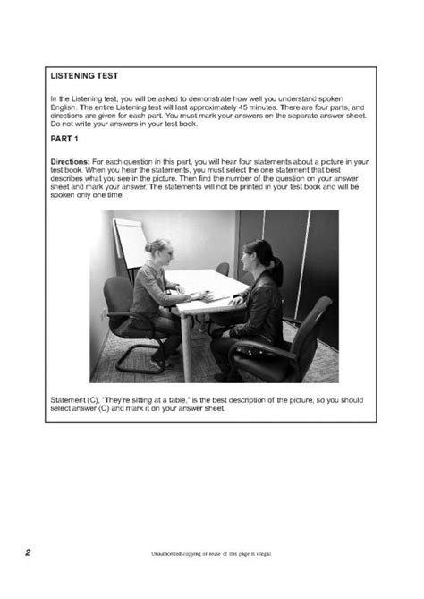 Toeic Listening Reading Sample Test Updated