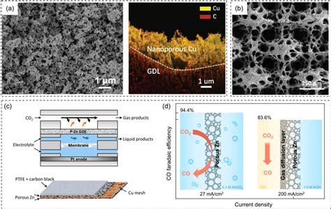 A Characterizations Of Nanoporous Cu Electrode An Sem Image Of The Download Scientific