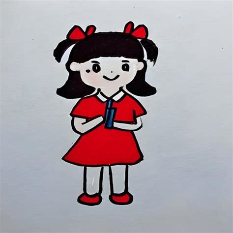 画简笔画敬礼中的女孩 简笔画图片大全 普车都