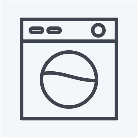 Icon Easy Care Suitable For Sportswear Symbol Line Style Simple Design Editable Design