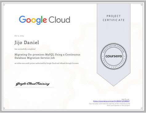 Jijo Daniel On Linkedin Migrating On Premises Mysql Using A Continuous Database Migration Service