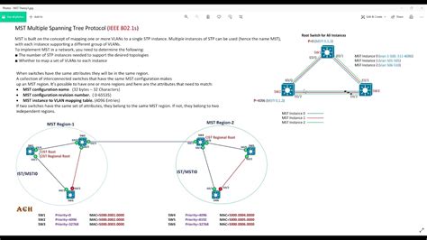 Mst Multiple Spanning Tree Protocol Theory Part1 Youtube