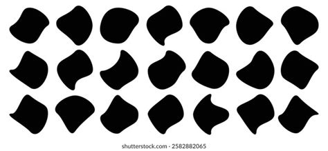 Random Blob Shapes Organic Black Blobs Stock Vector Royalty Free