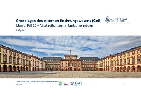 Uebung 7 Fall10 Aufgaben Aufgaben Grundlagen Des Externen