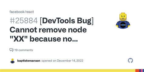 Devtools Bug Cannot Remove Node Xx Because No Matching Node Was