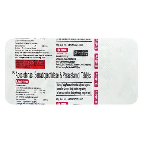 Unifen Tablet View Usage Side Effects Price And Subtitute Egmedi