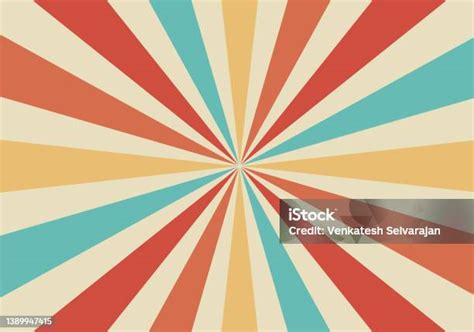 스트라이프 선레이 벡터 일러스트가 있는 복고풍 선버스트 배경 배경 주제에 대한 스톡 벡터 아트 및 기타 이미지 배경 주제 복고풍 서커스 오락 행사 Istock