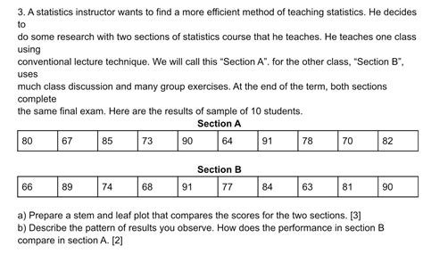 Solved A Statistics Instructor Wants To Find A More
