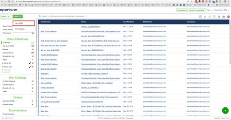 Openbom User Interface Openbom Training Library