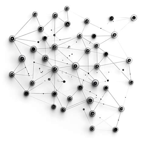 Abstract Network Of Interconnected Circles Premium Ai Generated Image