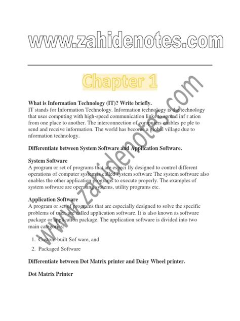 1st Year Computer Notes Kpk Board Pakistan Pdf Network Topology