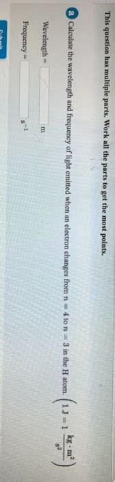 Solved A Possible Excited State For The H Atom Has An