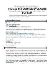 General Physics II Electricity And Magnetism Course Syllabus Course Hero