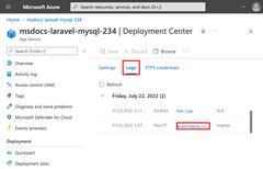 Tutorial Build A Php Laravel App On Azure App Service Azure Database For Mysql Microsoft