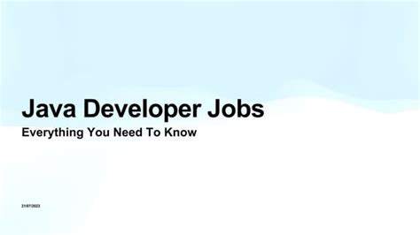 Java Developer Jobs Pptpptx
