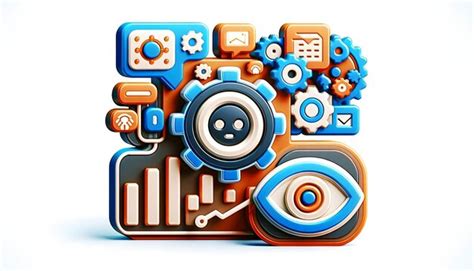 3d Ai Video Analytics Marketing Concept Icons On White Background Ideal For Vector Designs