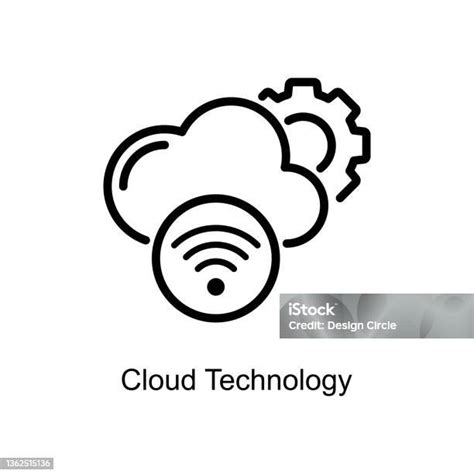 클라우드 기술 벡터 개요 아이콘 디자인 일러스트레이션입니다 흰색 배경 Eps에 사물 인터넷 기호 10 파일 0명에 대한 스톡 벡터 아트 및 기타 이미지 Istock