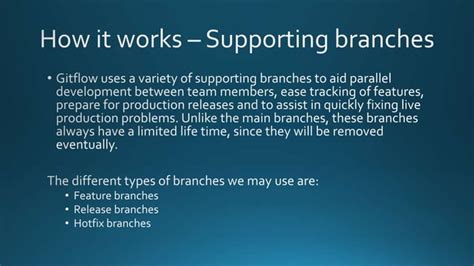 gitflow a successful git branching model ppt