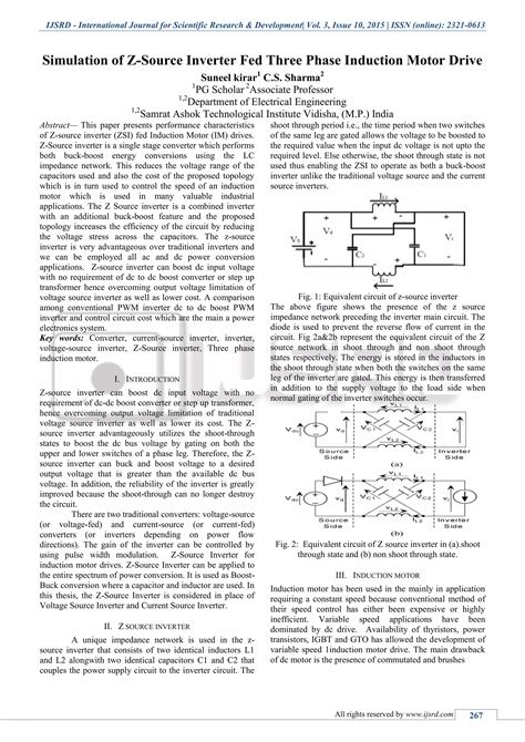 Simulation Of Z Source Inverter Fed Three Phase Induction Motor Drive Pdf
