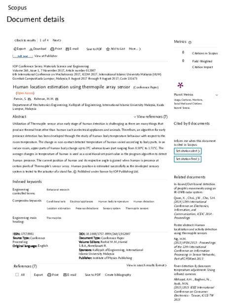 Pdf Human Location Estimation Using Thermopile Array Sensor