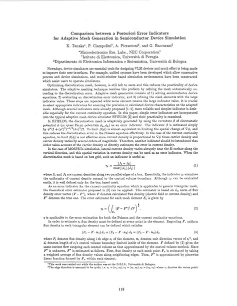 Pdf Comparison Between A Posteriori Error Indicators For Adaptive
