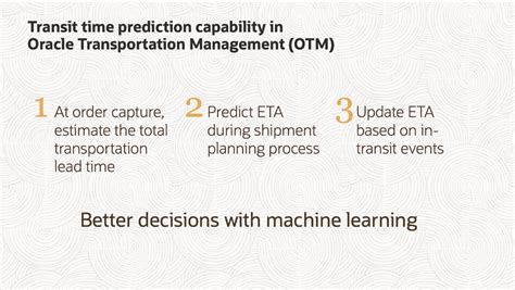 Product Tour—machine Learning For Transit Time Prediction Oracle India