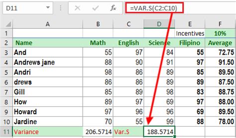 Excel Variance Function From Beginner To Pro In No Time