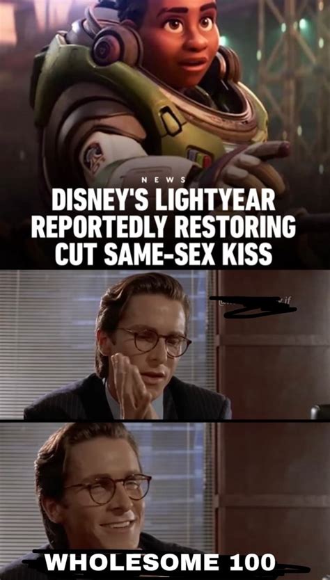 Disneys Lightyear Reportedly Restoring Cut Same Sex Kiss Wholesome 100
