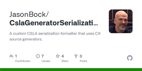 GitHub JasonBock CslaGeneratorSerialization A Custom CSLA