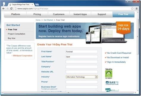 Caspio Bridge Platform To Build Web Apps And Cloud Databases Without Coding