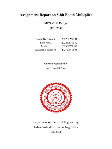 Mos Vlsi Report Final Pdf Cmos Logic Gate