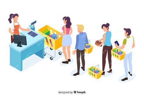 줄을 서서 기다리는 사람들 무료 벡터