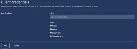 Client Credentials Auvious Docs