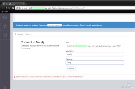 Neo4j On Amazon Marketplace Unauthorized With Default Credentials