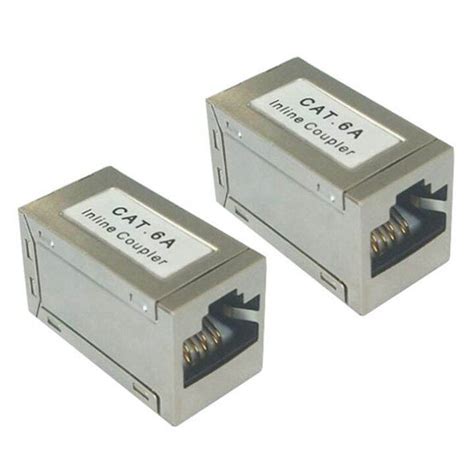 10 Pieces Of Rj45 Coupler Shielded Pass Through Module Ethernet Coupler Suitable For Cat6a