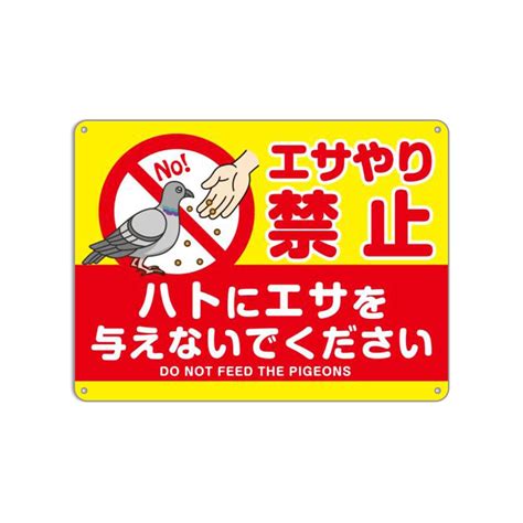 Amazon ハトへのエサやり禁止看板 錫板金属標識 ぶらさげる 注意プレート 看板 店舗看板 文房具オフィス用品